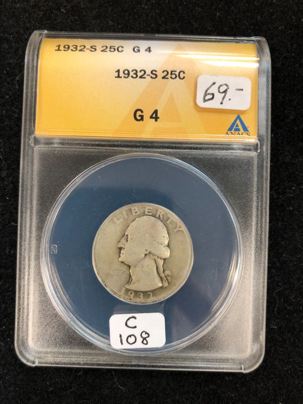 1932 S Washington Quarter G4 – Steinmetz Coins & Currency