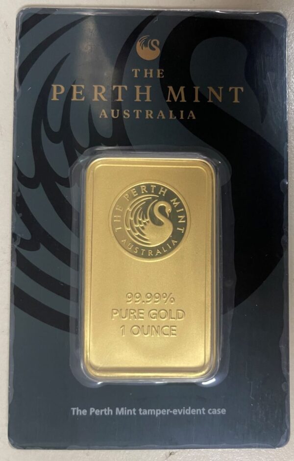 Perth Mint One ounce Gold Bar – Steinmetz Coins & Currency
