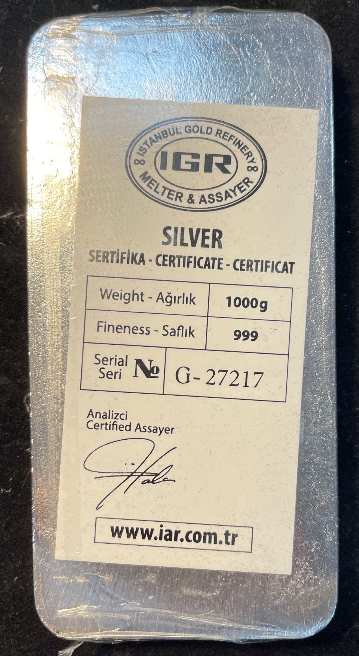 Kilo Silver Bar – Steinmetz Coins & Currency