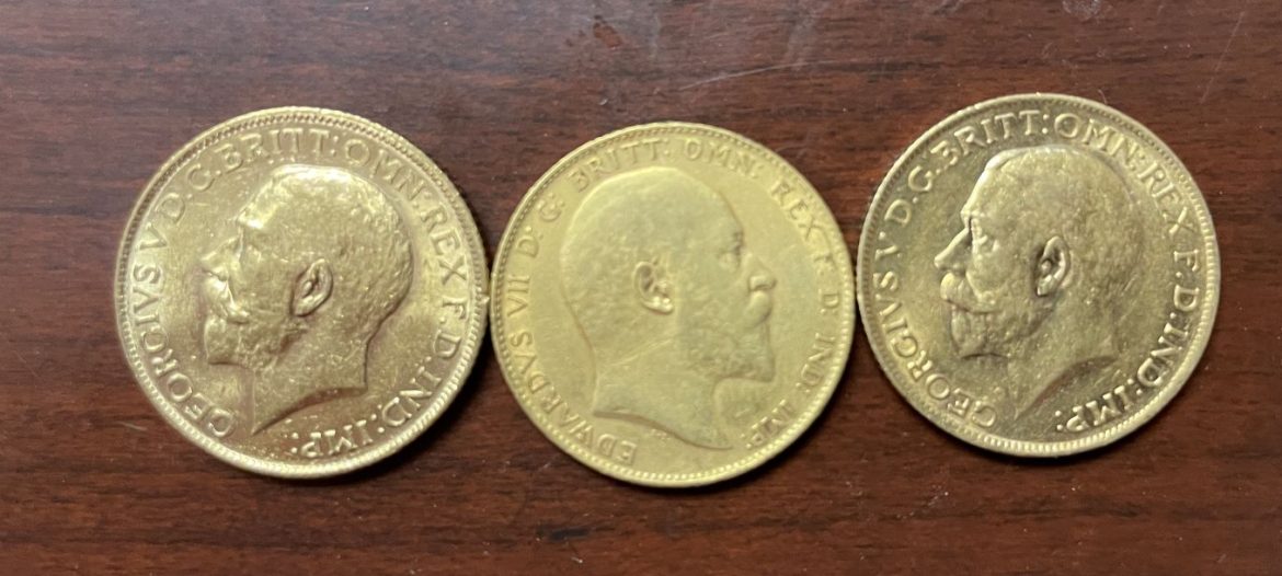 Gold Sovereign with King – Steinmetz Coins & Currency
