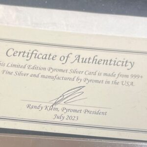 1 oz Silver Card Pyromet – Steinmetz Coins & Currency
