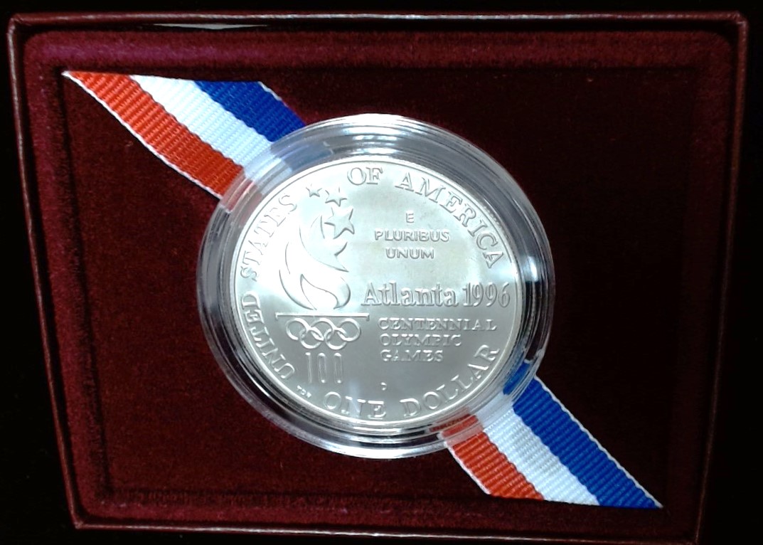 1996-D Atlanta Olympics Tennis UNC Silver Dollar – Steinmetz Coins ...