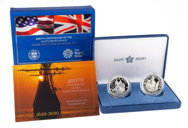 400th Anniversary of the Mayflower Voyage Silver Proof Coin and Medal ...