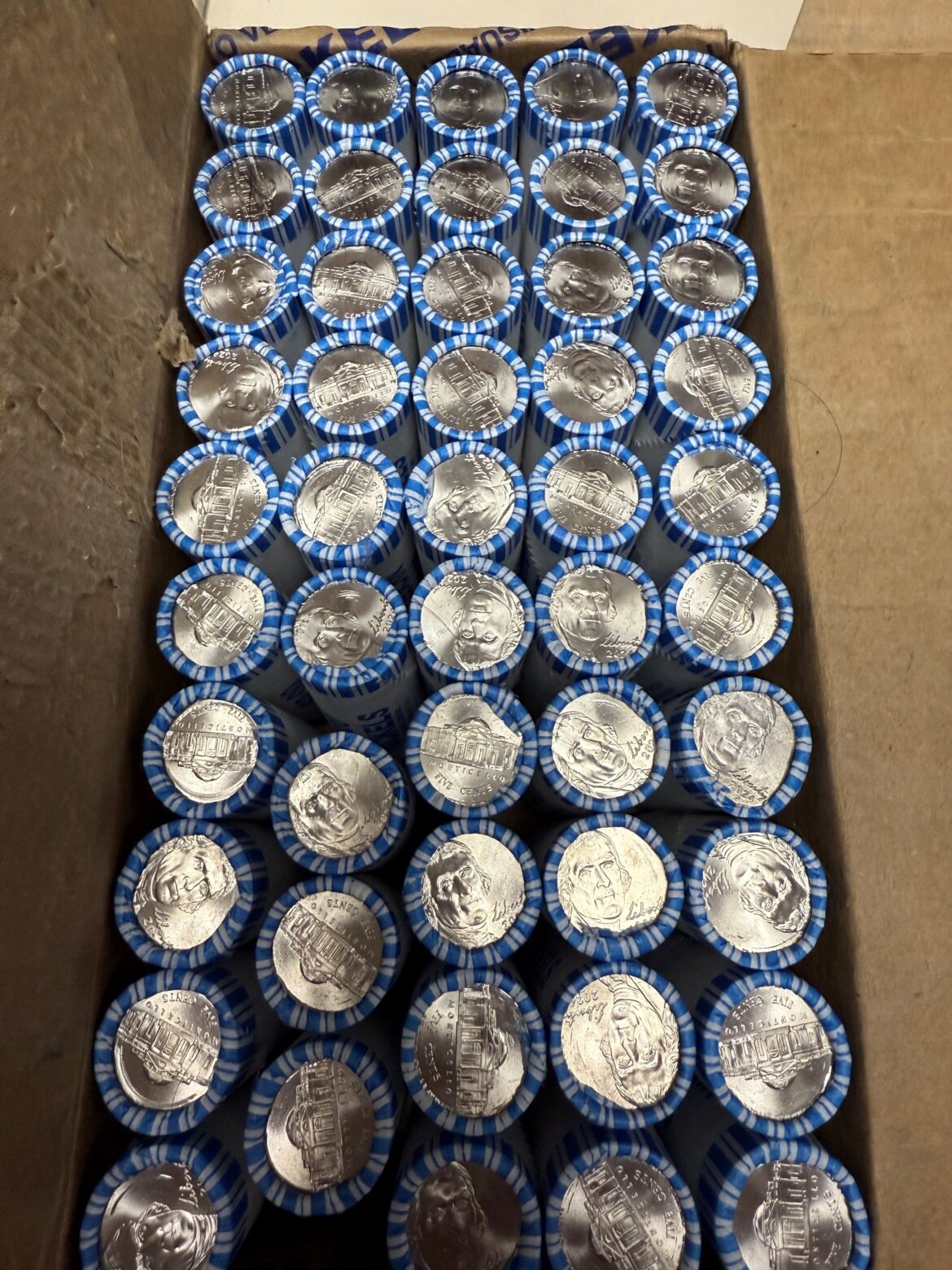 2025 P mint Nickel Roll (Uncirculated) – Steinmetz Coins & Currency