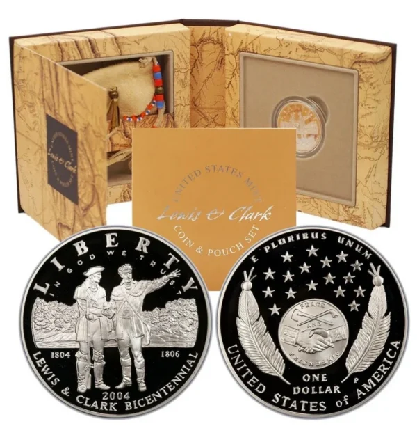 2004 Lewis and Clark Silver Commemorative – Coin & Pouch Set ...