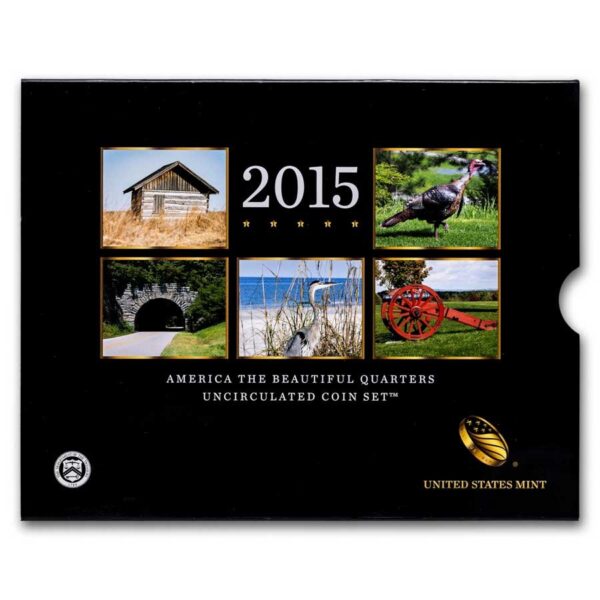 2015 US Mint America The Beautiful Quarters Uncirculated Coin Set ...