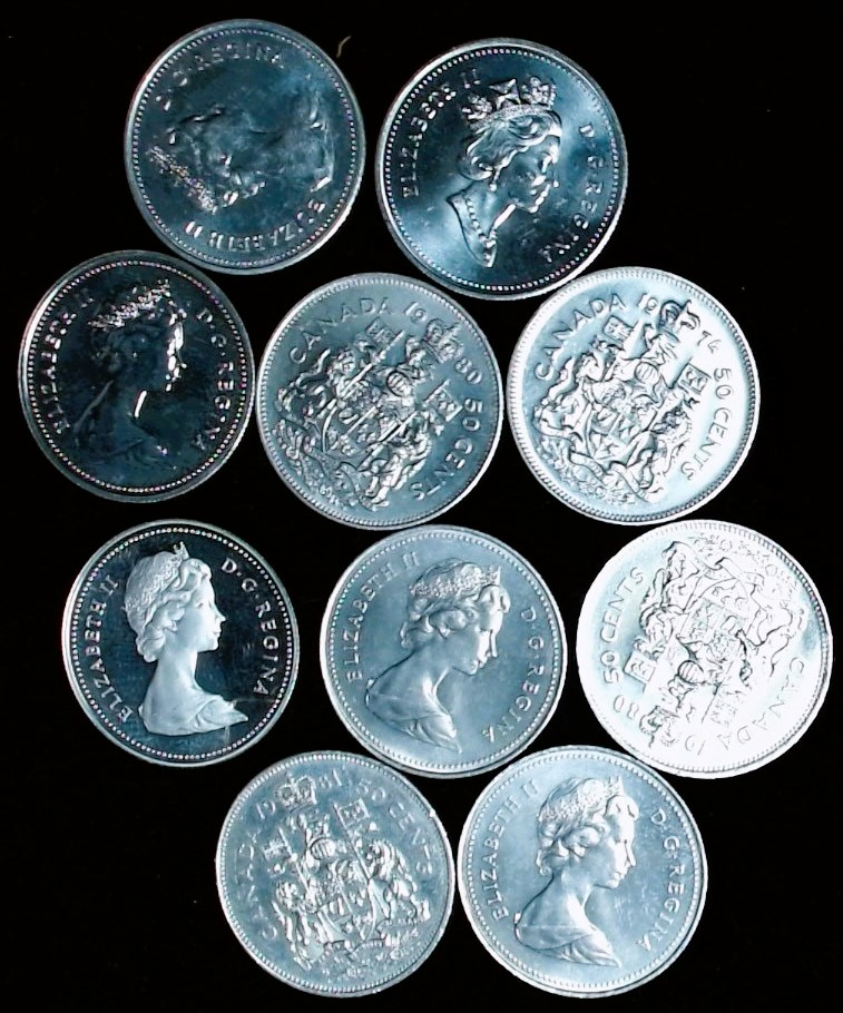 Canadian 50 Cent Coin Lot – Steinmetz Coins & Currency