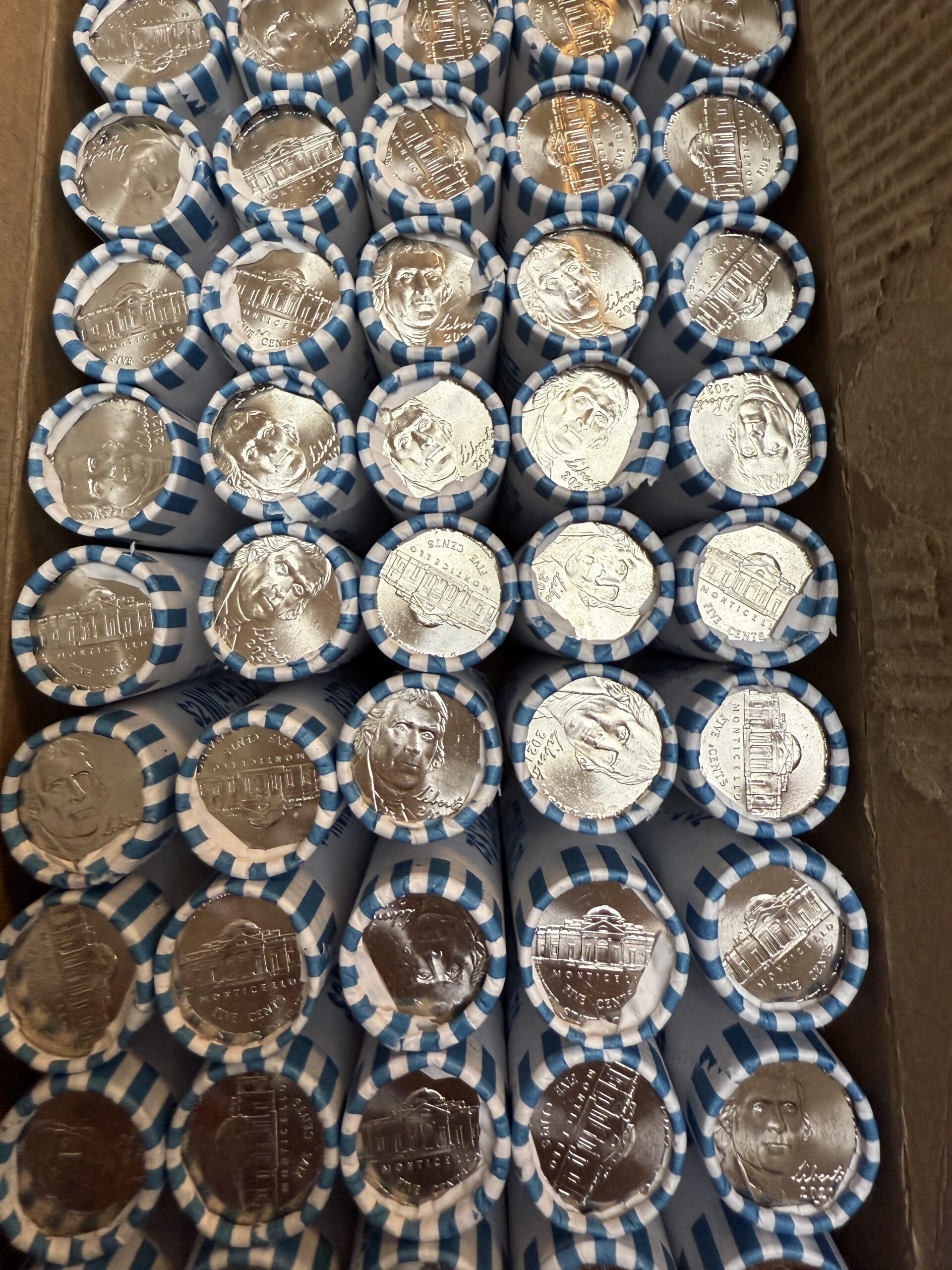 2021 D mint Nickel Roll (Uncirculated) – Steinmetz Coins & Currency