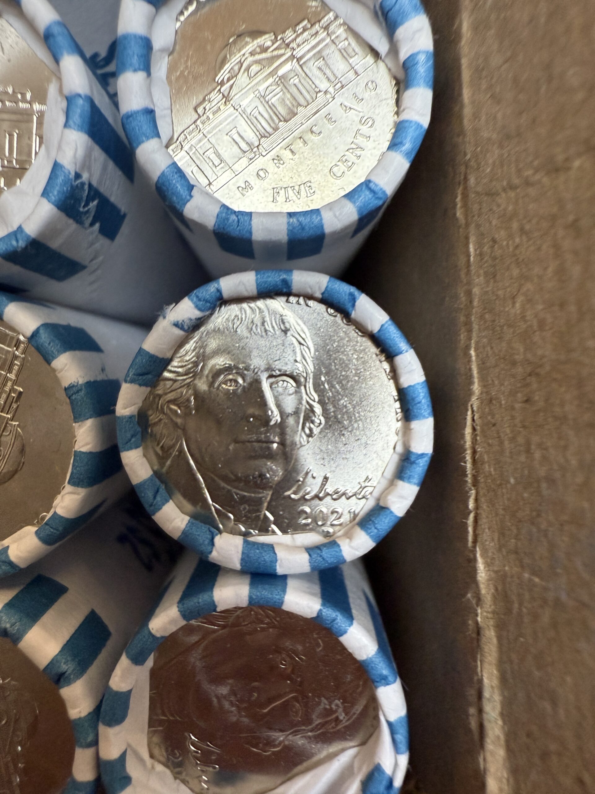 2021 D mint Nickel Roll (Uncirculated) – Steinmetz Coins & Currency