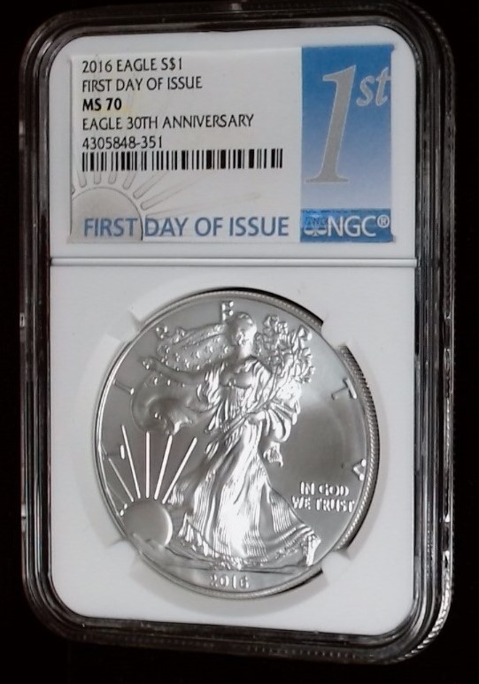 2016 Silver Eagle MS70 NGC – First Day Of Issue – Steinmetz Coins ...