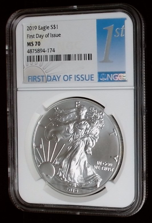 2019 Silver Eagle MS70 NGC – First Day Of Issue – Steinmetz Coins ...