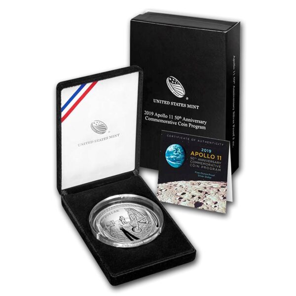 Apollo 11 50th Anniversary 2019 5oz Proof Silver Dollar – Steinmetz ...