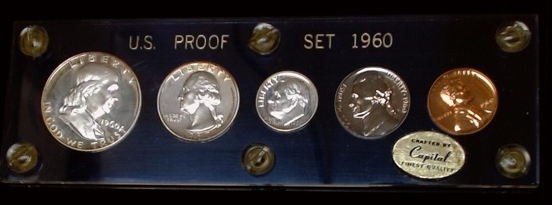 1960 Proof Set (In Capital Holder) – Steinmetz Coins & Currency