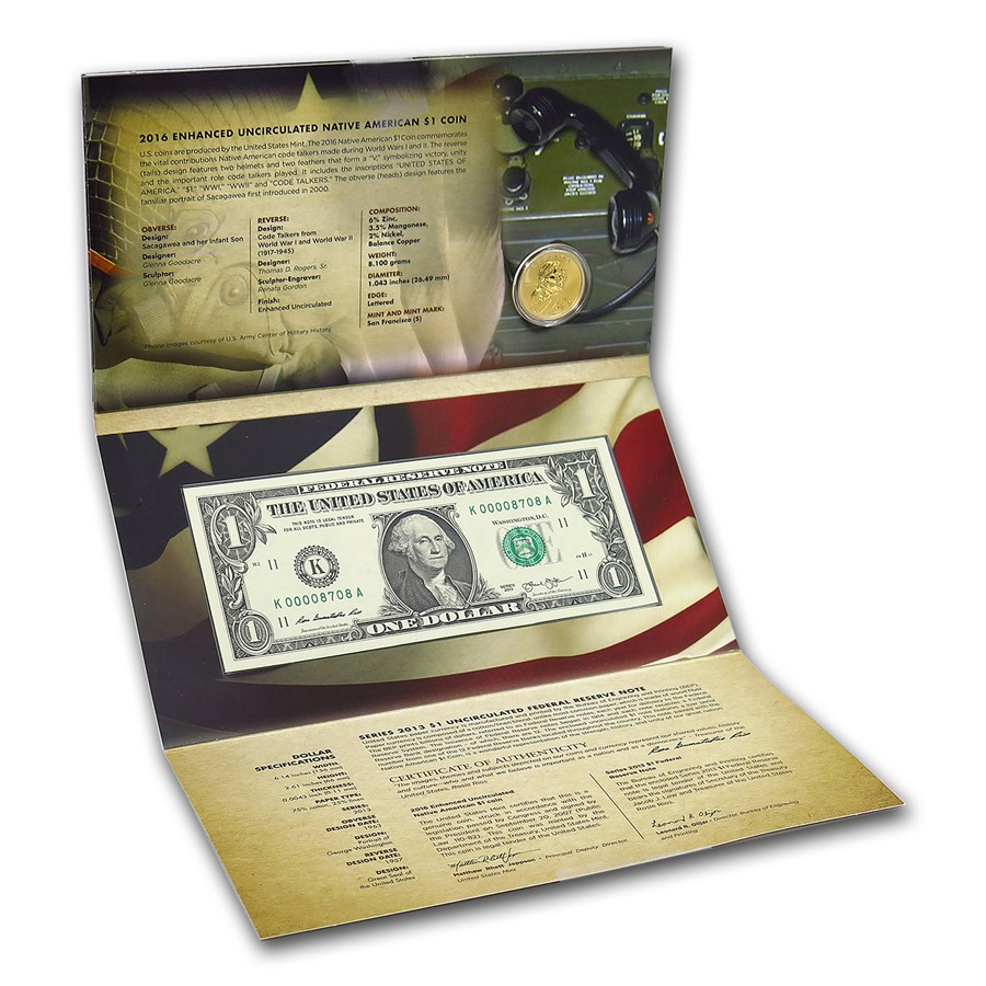 2016 U.S. Code Talkers Coin and Currency Set – Steinmetz Coins & Currency