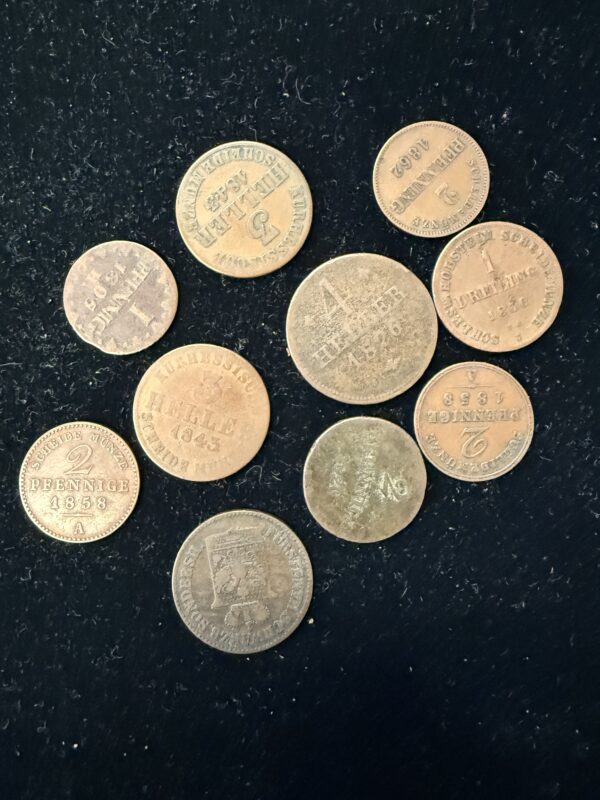 1800s Various State German Coins – Mixed Types & Designs – Steinmetz ...