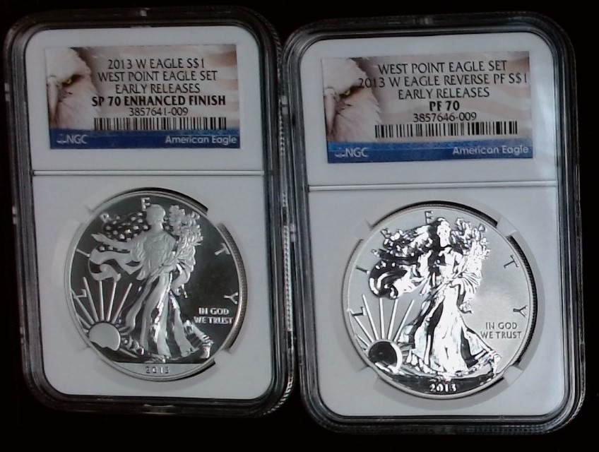 2013-W American Eagle Early Releases West Point Two-Coin Set – NGC SP70 ...