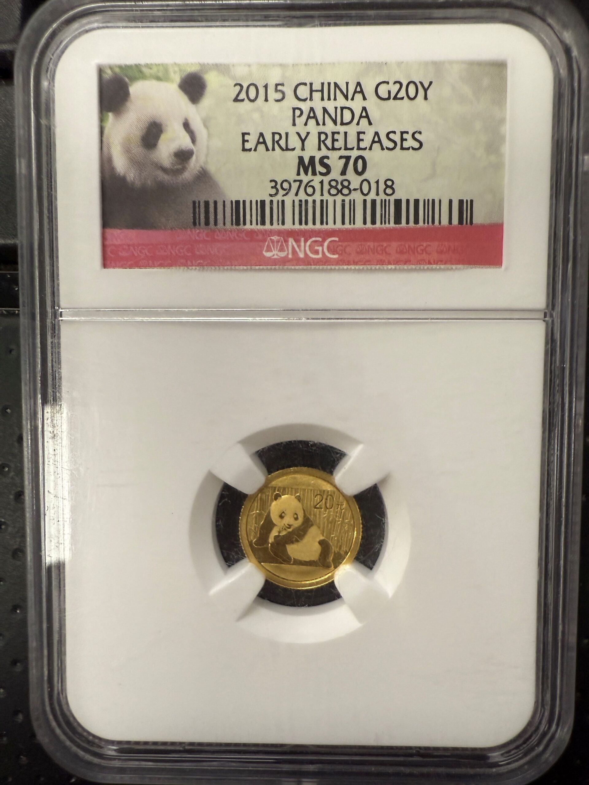 2015 Gold Panda 1/20 ounce ms70 – Steinmetz Coins & Currency