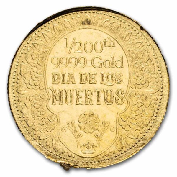 1/200 oz Gold Round: Day of the Dead Rose Skull – Steinmetz Coins ...