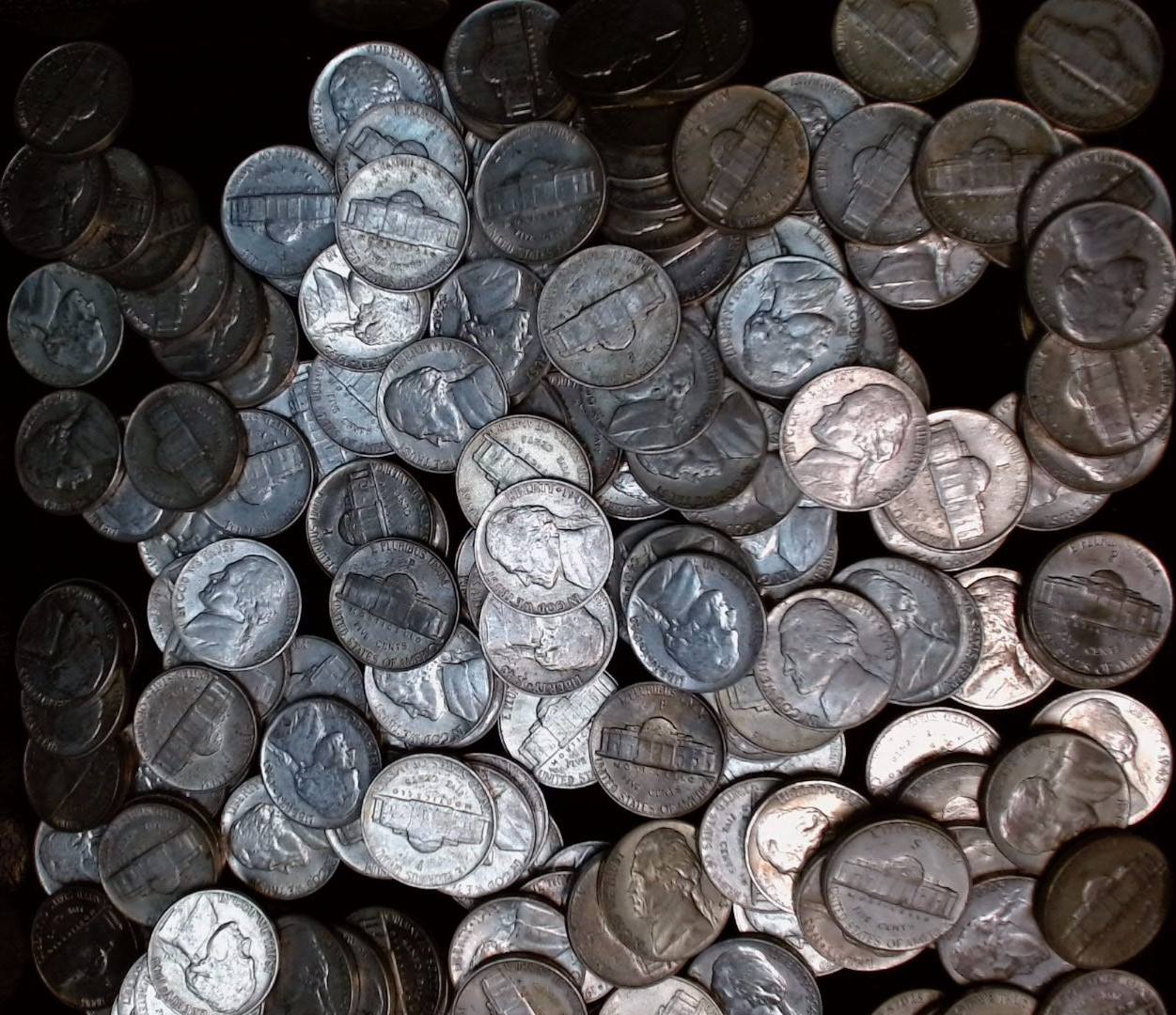 Silver Jefferson War Nickels (1942–1945) Nice Condition upto AU ...